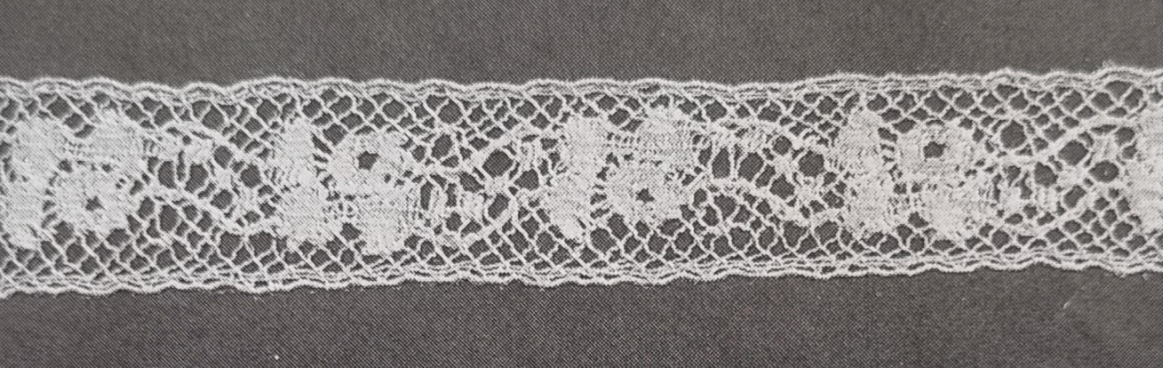 French Lace Insertion - 10mm White (L837)