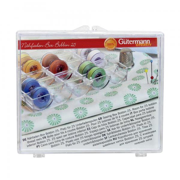 Gutermann Sewing Storage Bobbin Box - 25 Cavity
